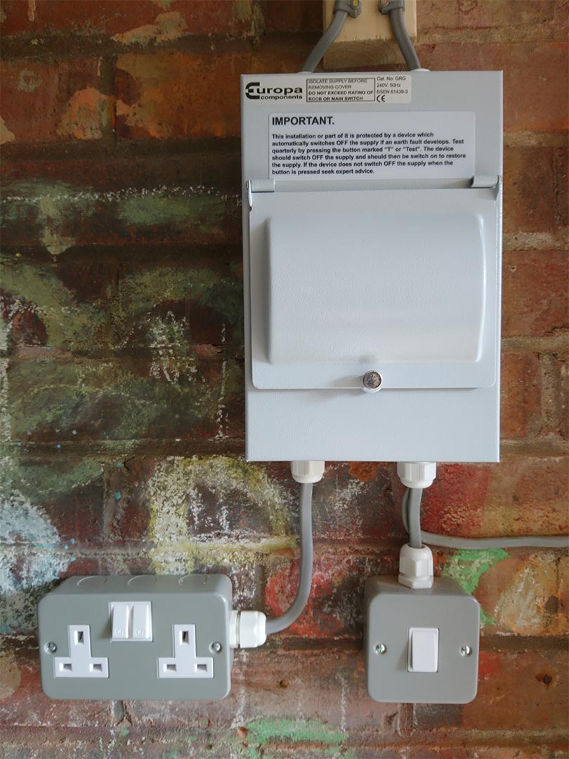 Garage Consumer Unit with Internal & External Lighting | Peltier Sevices